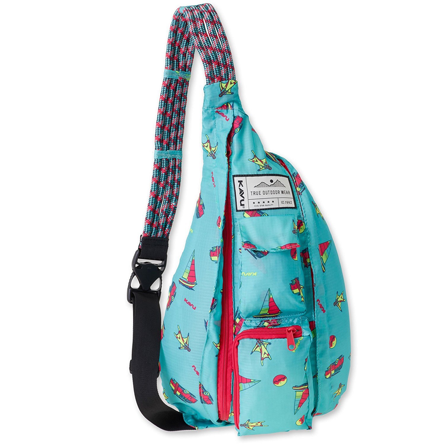KAVU Original Rope Pack Lightweight Water Resistant Sling Bag - Knitty Gritty