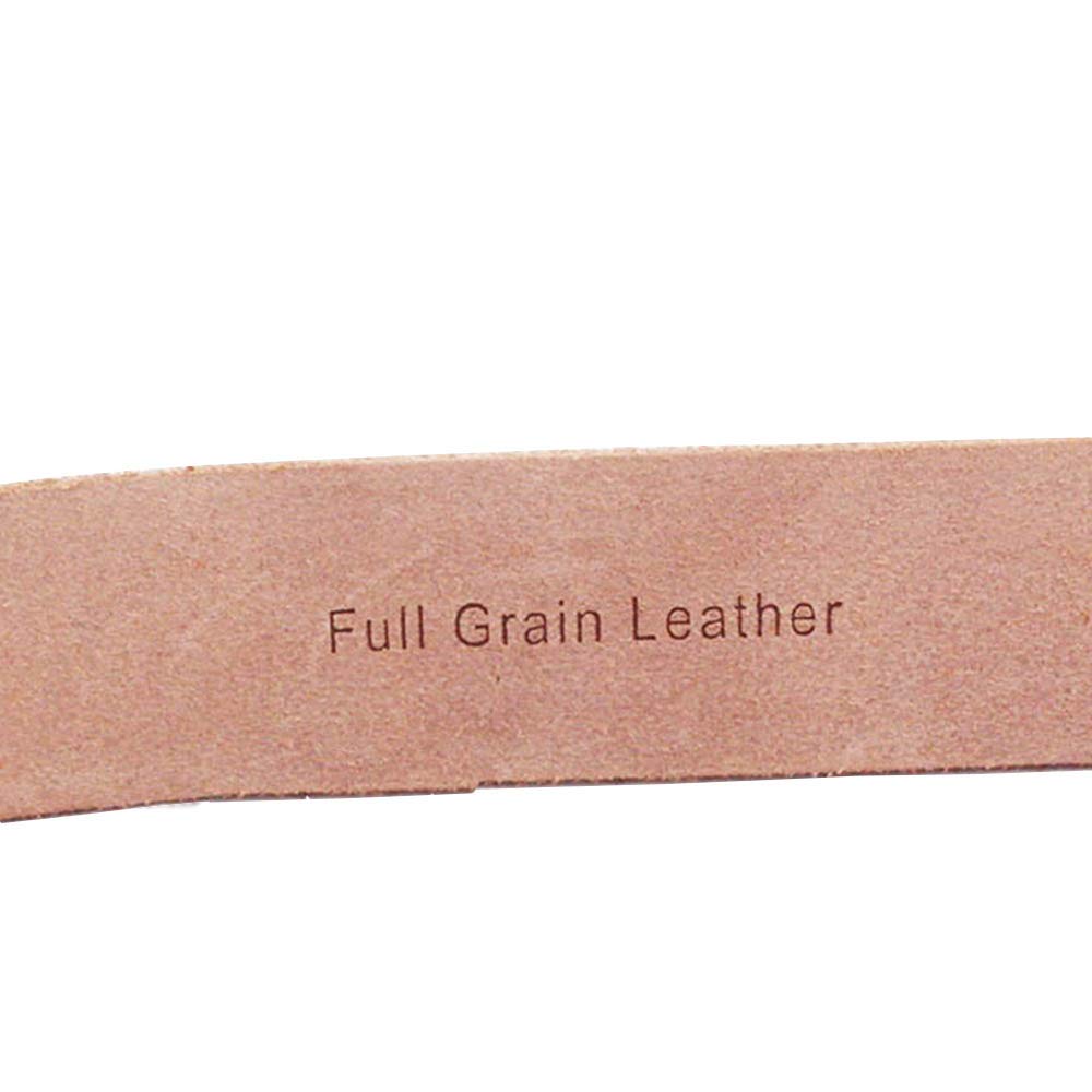 Johnson Brothers Solid Full Grain Leather Belt Strap without buckle or center prong hole 1.5" wide (38)