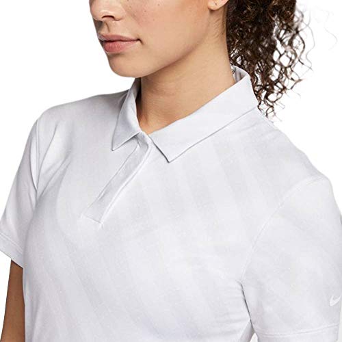 Nike Women's Victory Printed Dri-Fit Golf Polo (as1, Alpha, x_l, Regular, Regular, White, X-Large)
