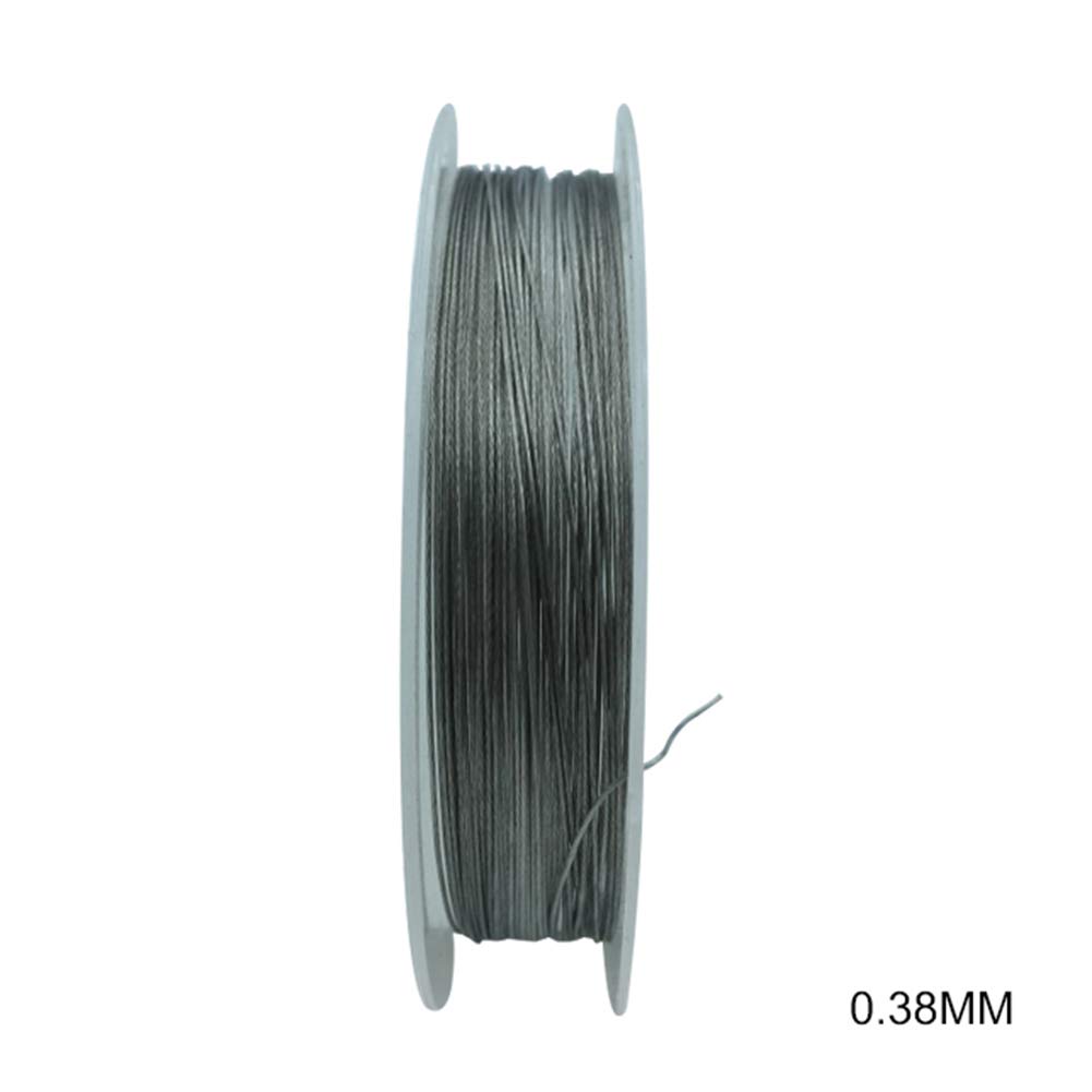 maiduoduo01 50m 7 Strands Fish Steel Line Lines Woven Leader Coating Wire Trace 0.45 mm