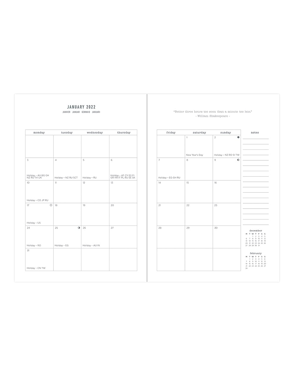 Letts Cheetah A5 Week to View 2022 Diary - Blue