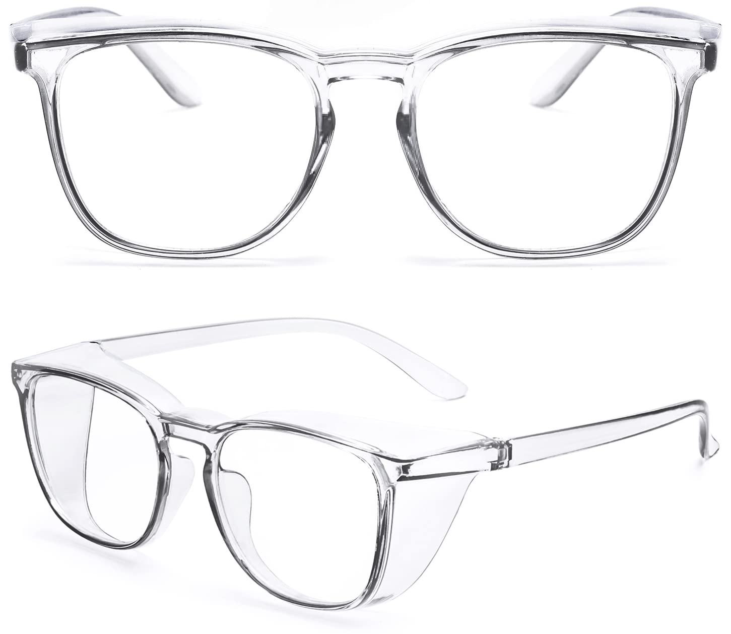REAVEE Safety Glasses Anti Fog Nurse Goggles Blue Light Blocking Fashionable for Women Men Anti Scratch Eye Protection,Clear