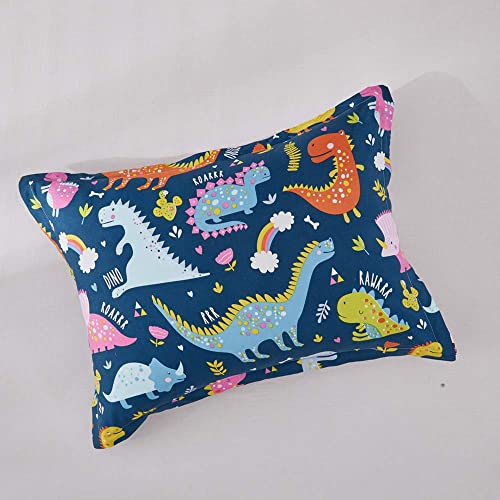 Joyreap 3pcs Comforter Set for Kids Boys, Cute Dinosaur Printed on Navy Reversible Design, Soft Microfiber Comforter for All Season (Twin, 68x86 inches)