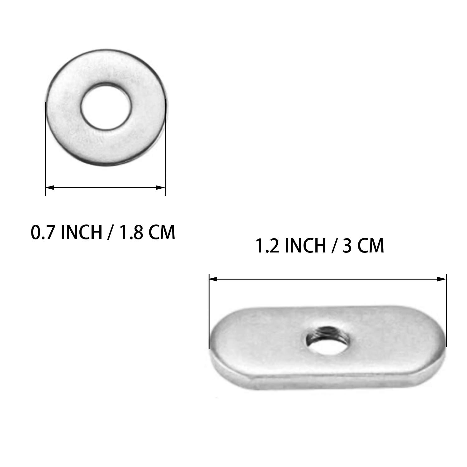 Kayak Track Mount Tie Down Eyelet Rail Accessory Stainless Steel for Kayak Canoe Boat (2)