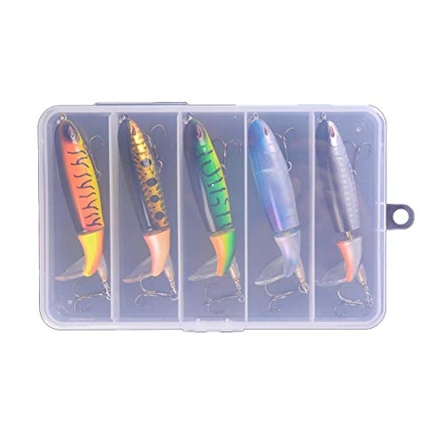 maiduoduo01 Fishing Lure 5Pcs Multi-Color Fake Fish Bait Fishing Lure Replacement Tool Kit Accessory