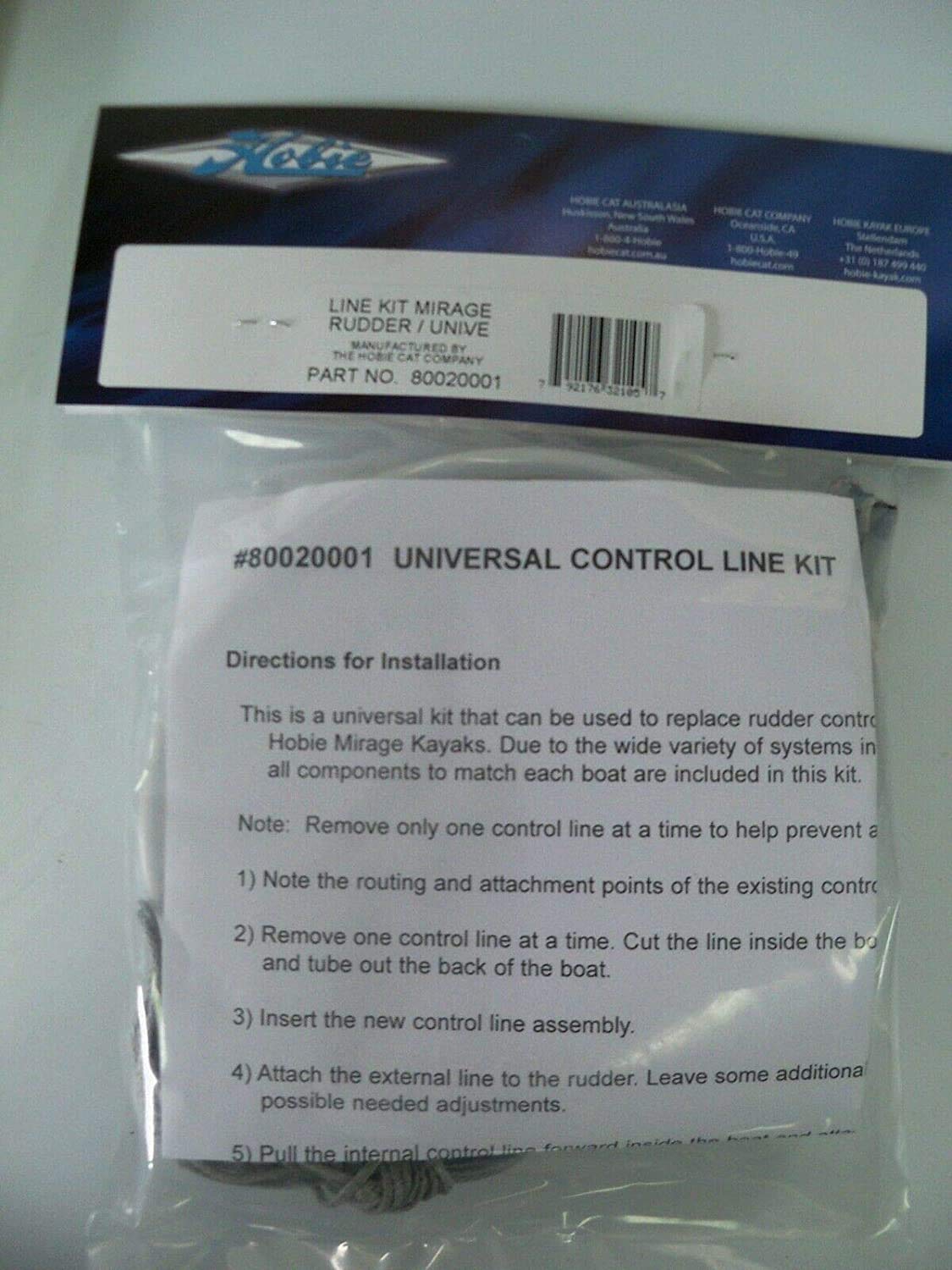Kayak Hobie Cat Universal Rudder Control Line Replacement Kit