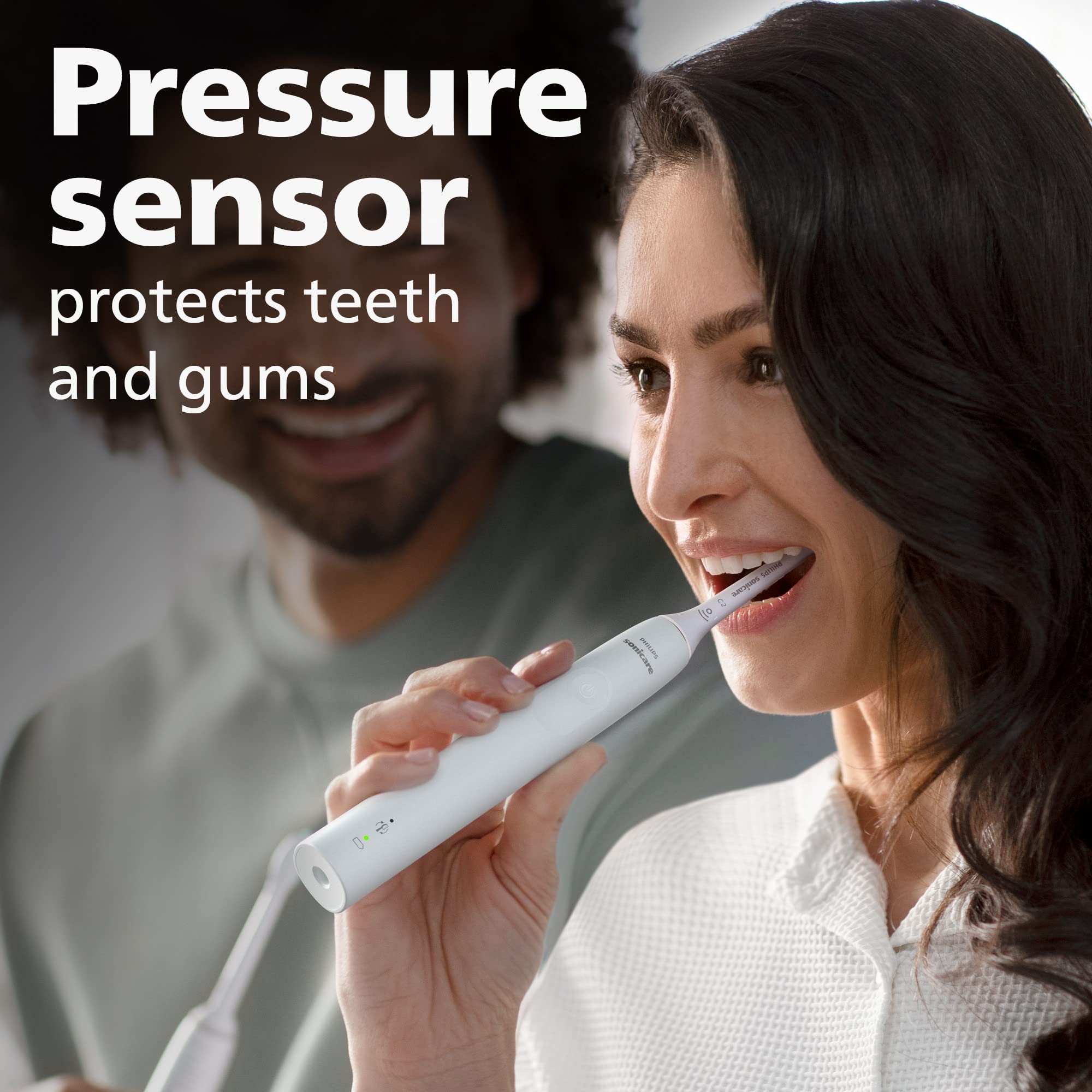 Philips Sonicare Power Toothbrush, Rechargeable Electric Toothbrush with Pressure Sensor, White