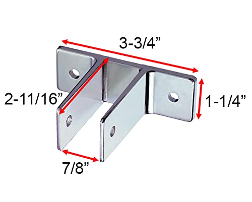 Panel Pack-2 Two Ear Bracket & 2 U Brackets Die Cast Zamac for 7/8 in. Thick Panels w/Fasteners