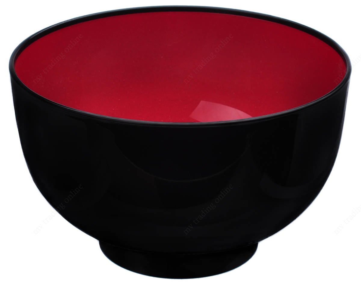 M.V. Trading Japanese MK308V Japanese Ramen Noodle Soup Bowl, Black and Red, 38-Ounces, 6.25 Inches Wide x 3.75 inches Deep