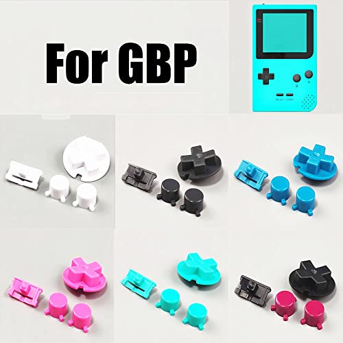 New Custom IPS Buttons D-Pad A B Buttons for Gameboy Pocket GBP IPS LCD Screen Kits (Lake Blue)