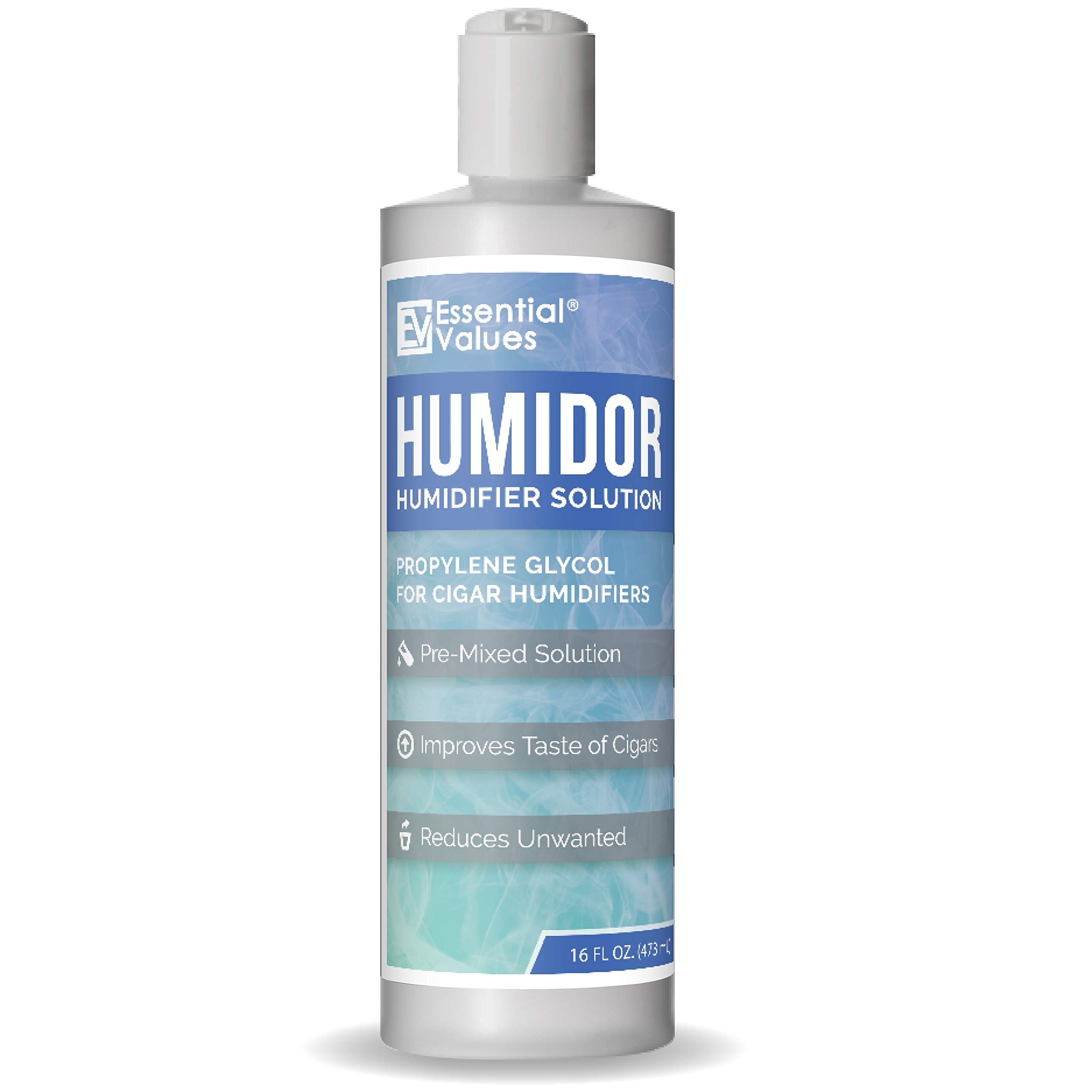 Humidor Solution Propylene Glycol Solution (PG Solution) For Humidifiers By Essential Values. Humidor Accessories and Supplies (16 Fl Oz (Pack of 1))