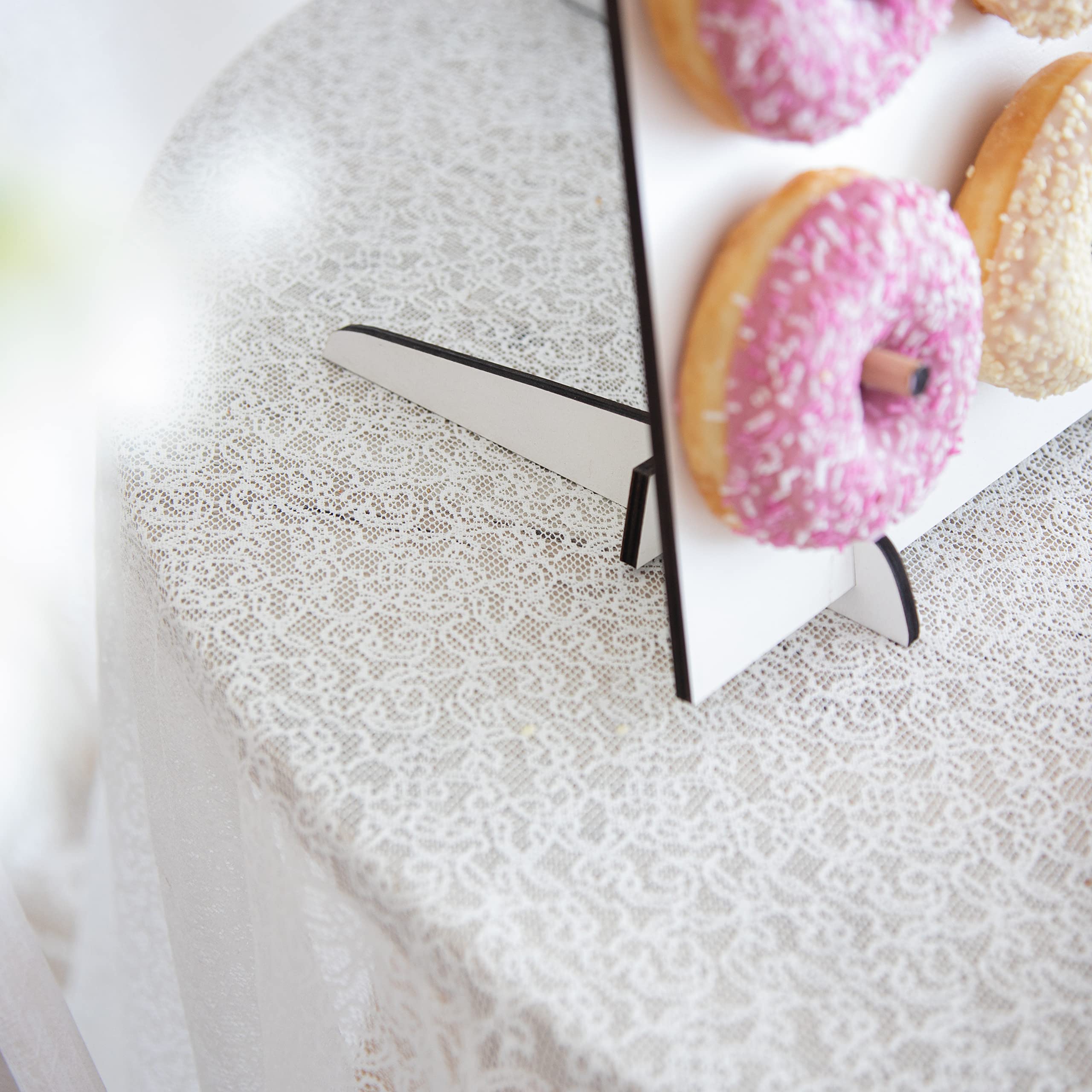 Rustic wall doughnut stand, peg board, fall wedding party decorations, minimalist wooden themed birthday table decor, baby shower, candy bar 3ั
3 pegs