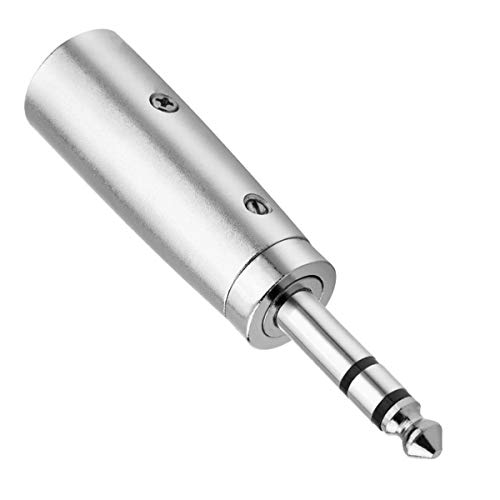 JOMLEY xlr to 1/4 Adapter,6.35mm TRS Stereo to XLR Male Plug Balanced Cable Adapter - 2 Pack
