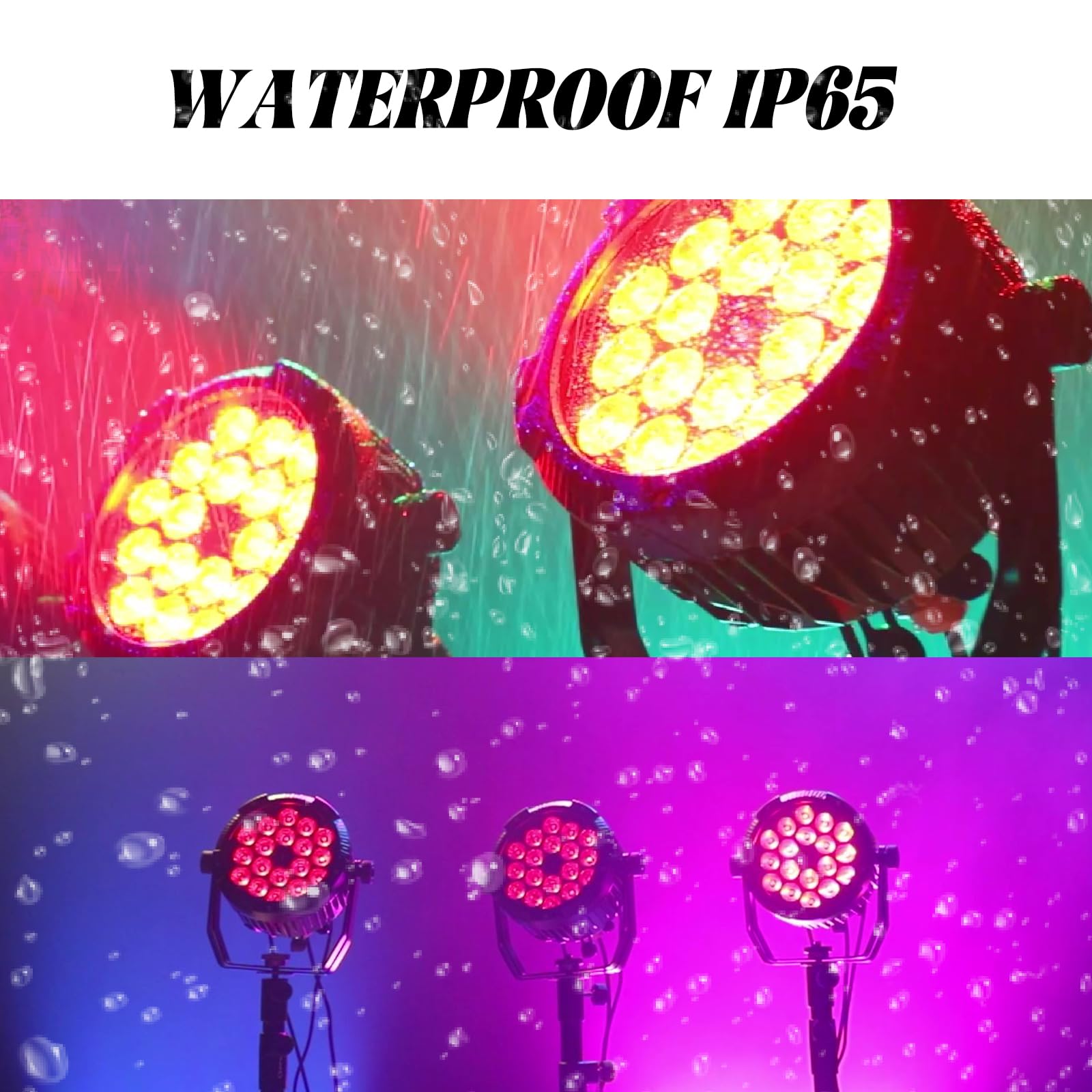 LED Par Lights Outdoor Waterproof Stage Light - 18x12w 4in1 + 18x18W 6in1 (54x2W)
