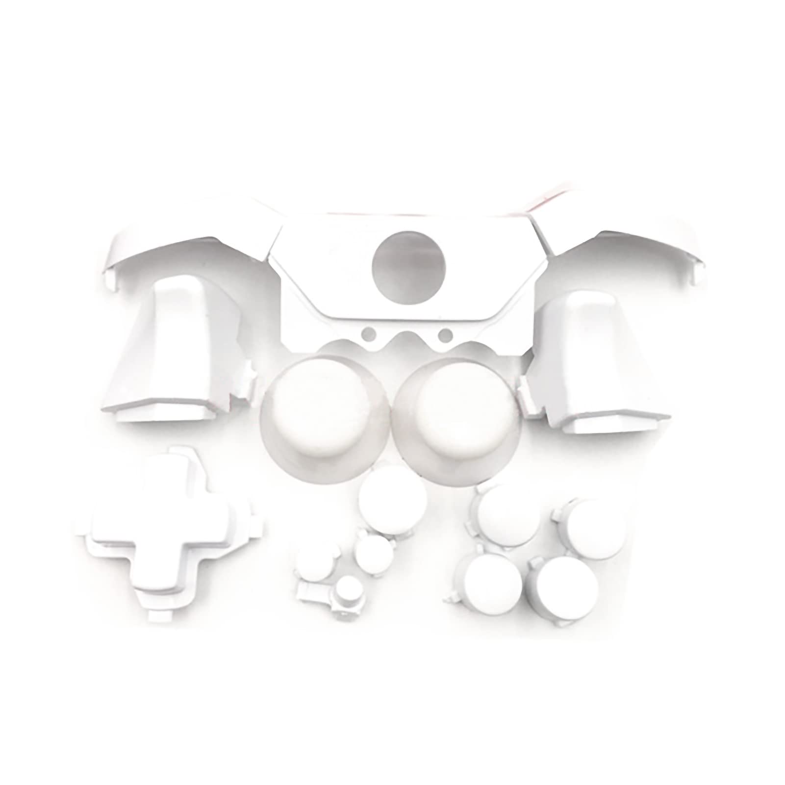 New for Xboxone Elite Controller White Extra Buttons + Thumbsticks Full Set Replacement, Compatible with for Xbox One Elite 1 / 2 Wireless Controllers, DIY ABXY D-Pad LB RB LT RT Button Covers
