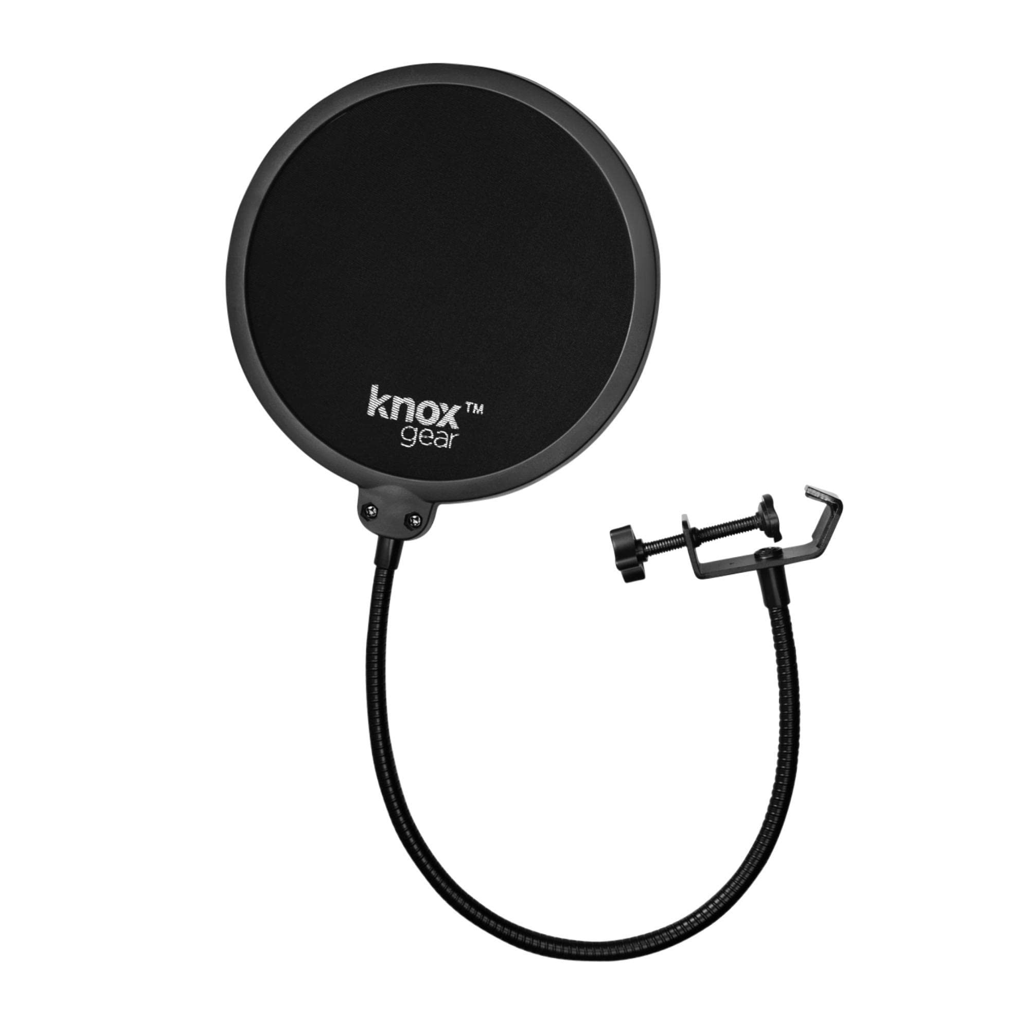 Logitech Blue Sona Active Dual-Diaphragm Dynamic XLR Microphone (Off-White) Bundle with Microphone Stand, XLR Cables, and Pop Filter (4 Items)