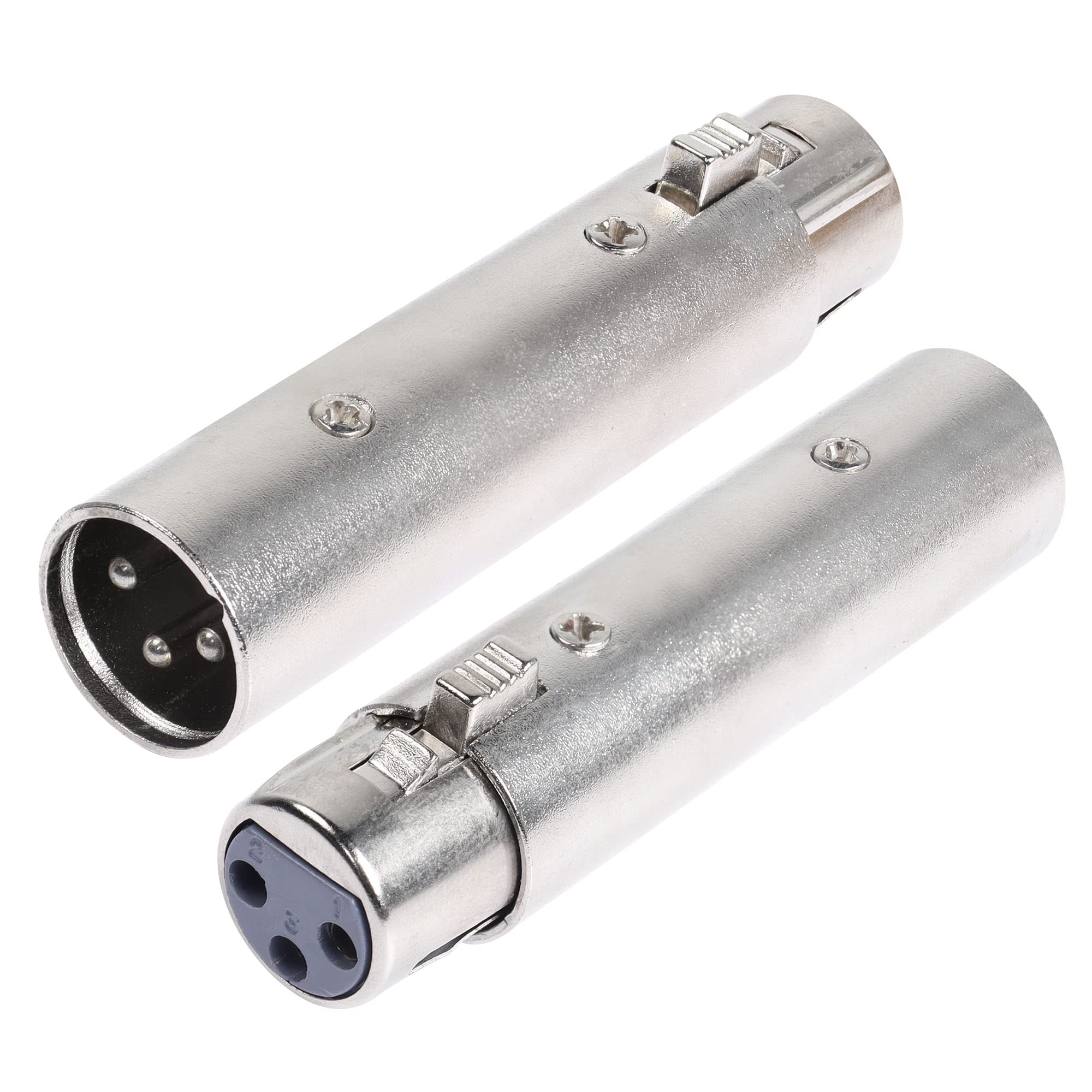 PNGKNYOCN XLR Male to Female Adapter,3 Pin XLR Audio Microphone Cable Extension Adapter Connector(2-pack)