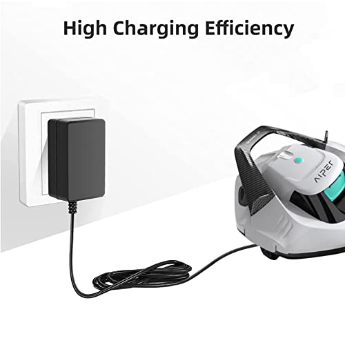 Hustery 12.6V 2-Prong AC/DC Adapter Compatible with AIPER Seagull 1000 HJ1103J AIPURY1000 AIPURY 1000 Cordless Automatic Robotic Pool Vacuum Cleaner 5000mAh Lithium Ion Battery 1.8A Power Charger PSU