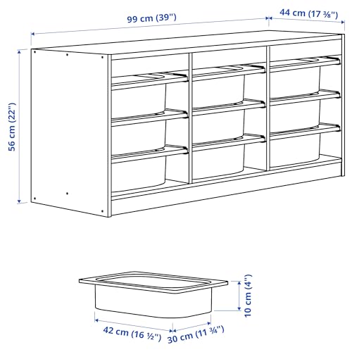 Ikea CABINET TROFAST Storage Combination, 56x39x22 inches, White