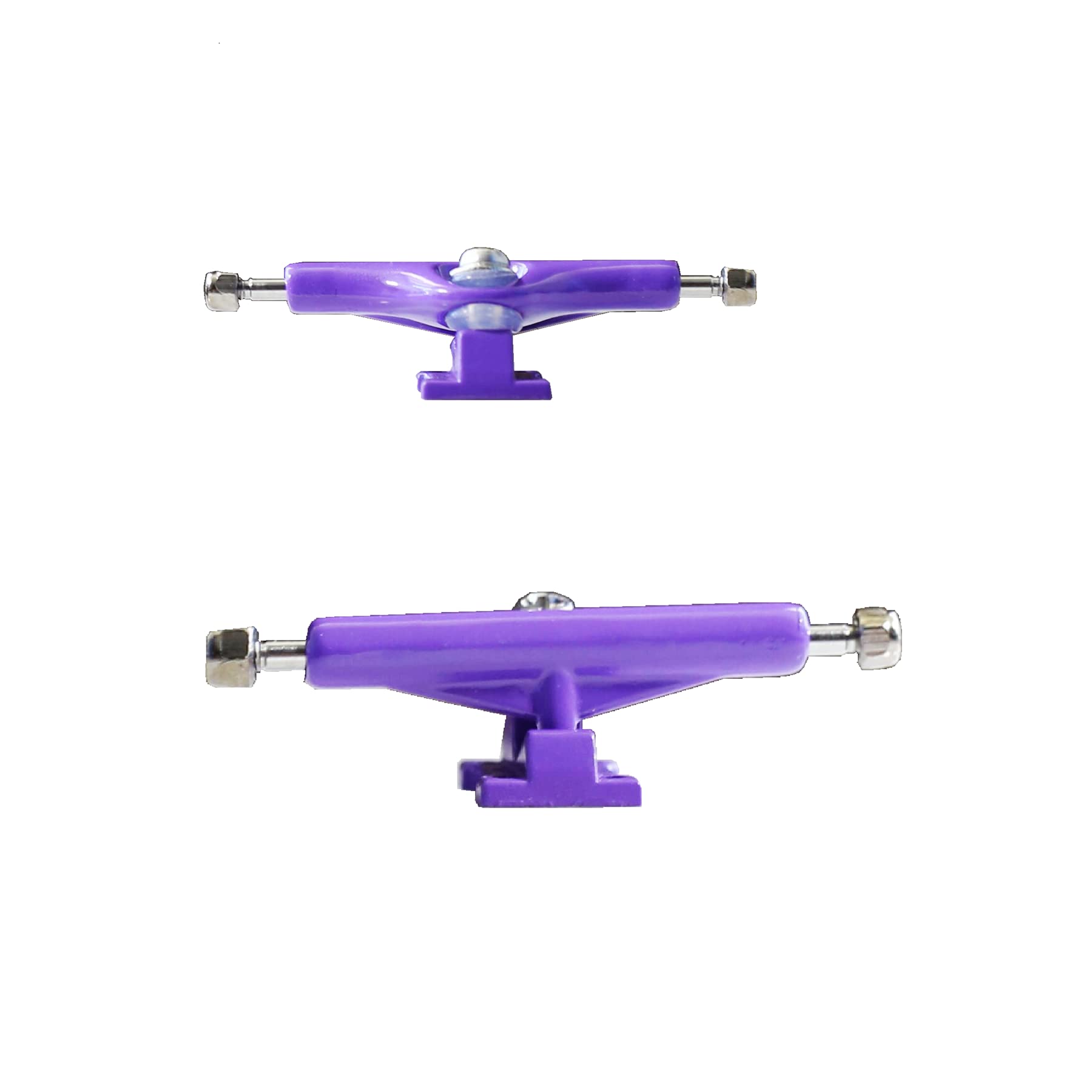 NOAHWOOD Fingerboards Parts Professional Prince III Flip Trucks (34mm) + Update Self-locking Nuts (Silver White)