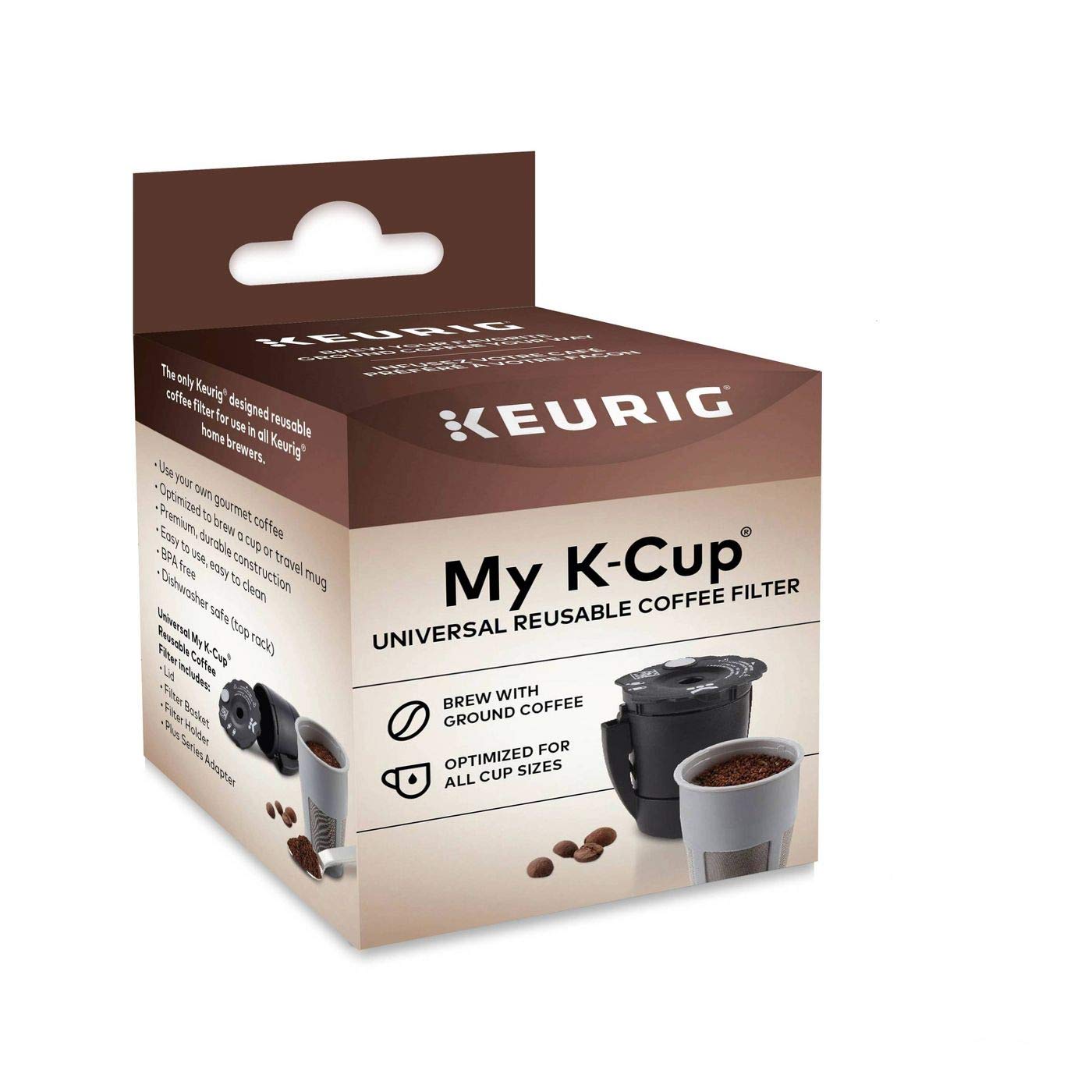 Keurig My K-Cup Universal Reusable Ground Coffee Filter, Compatible with All Keurig K-Cup Pod Coffee Makers (2.0 and 1.0)