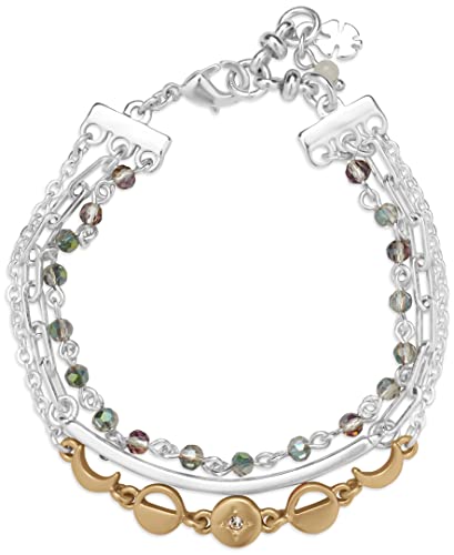 Lucky Brand Moon Phase Layer Bracelet,Two Tone,One Size