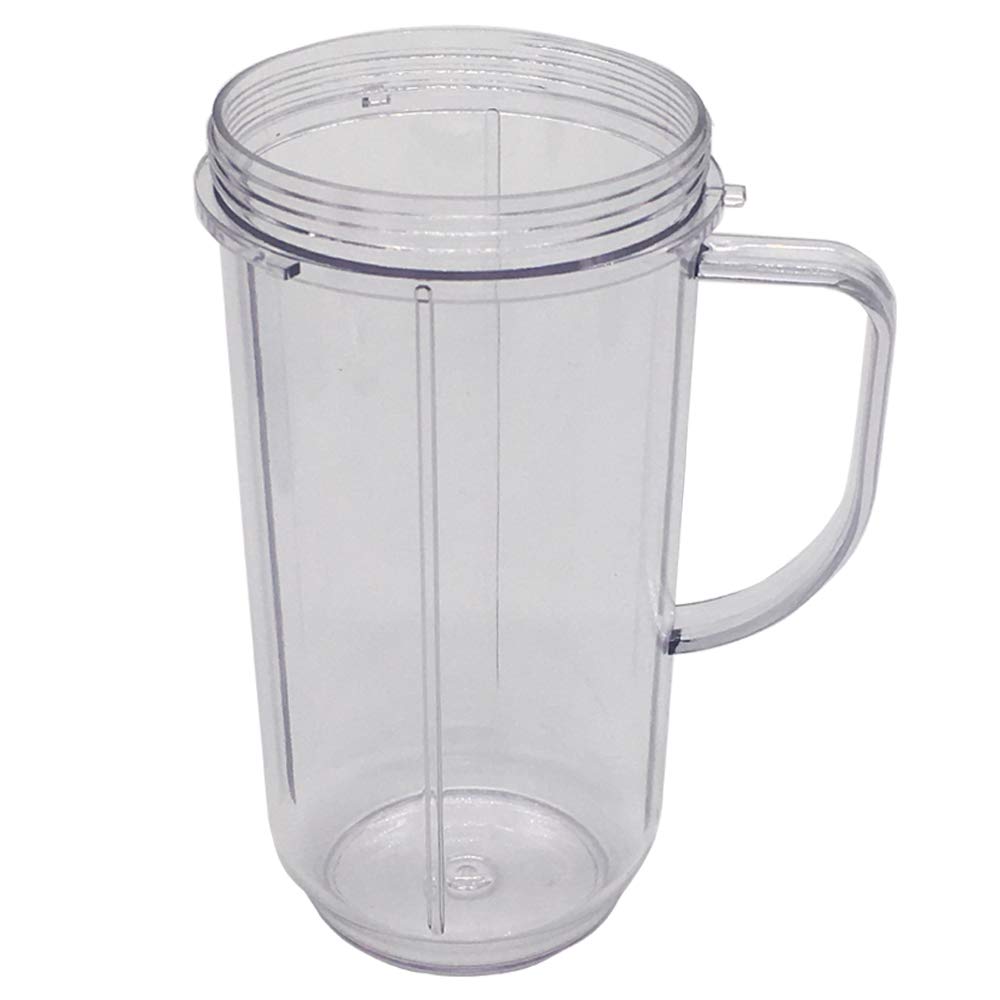 Joystar 2pcs Replacement Part 22oz cup with Flip Top Lid for Magic Bullet Blender, Mixer, Juicer, Food Processor (Model MB1001) (2X 22oz cup with lid)