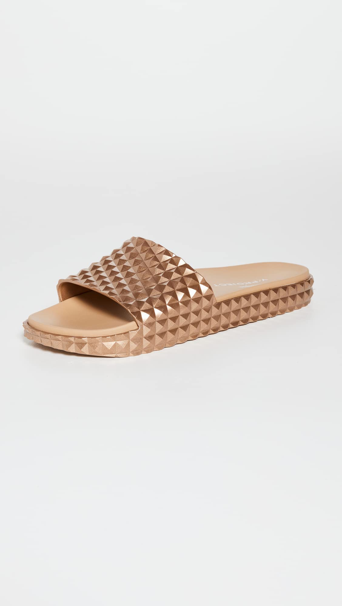 Melissa Women's Court + Y Project Slides, Gold, 7 Medium US