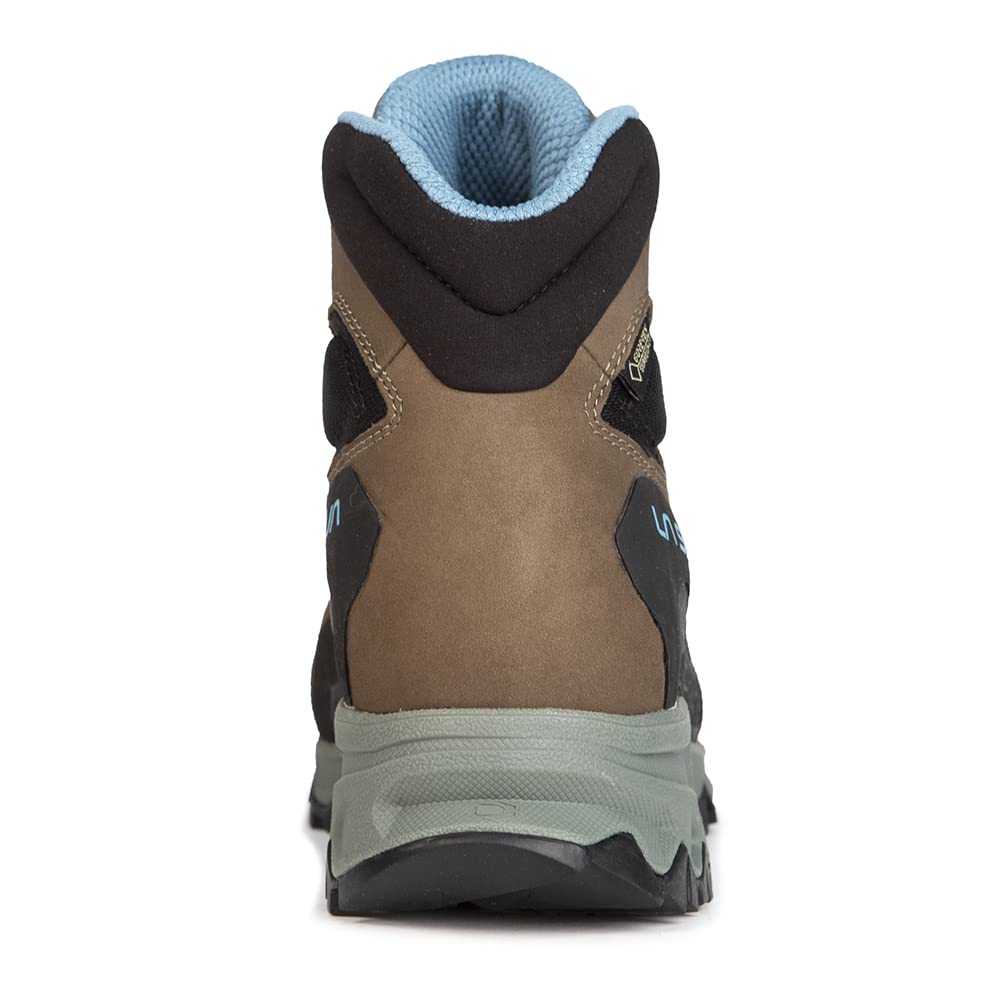 La Sportiva Women's Nucleo High II GTX Wide Hiking Boots, Oak/Topaz, 7.5 Wide