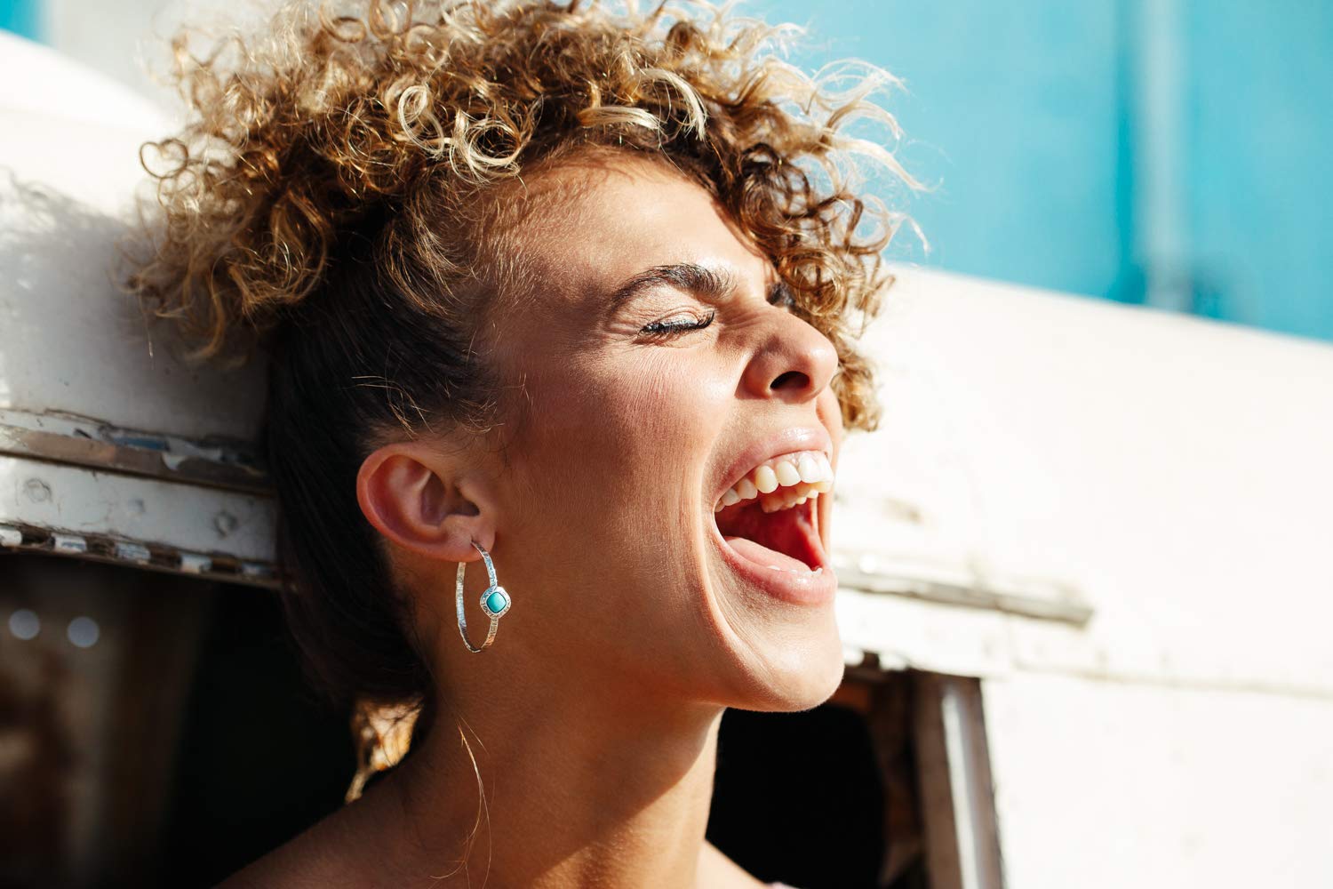 Joolala Silver Hoop Turquoise Earrings - 2 Carats Green Cabuchone Turquoise Cushion Cut Post and Nut Hoop Earrings for Women