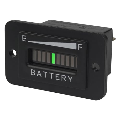 Jayron Lead Acid Battery Indicator Meter Gauge/Waterproof Battery Capacity Meter,Universal LCD Digital Battery Discharge Alert,Use for Golf Cart,Fork Lifts,Star Car,Club Car (36V)