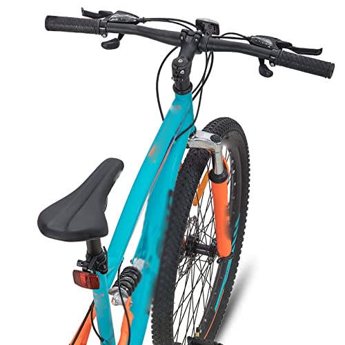 LUGMOzxc Bicycle 26 Inch Steel Frame MTB 21 Speed Mountain Bike Bicycle Double Disc Brake (Color : Blue, Size : 26 inch)