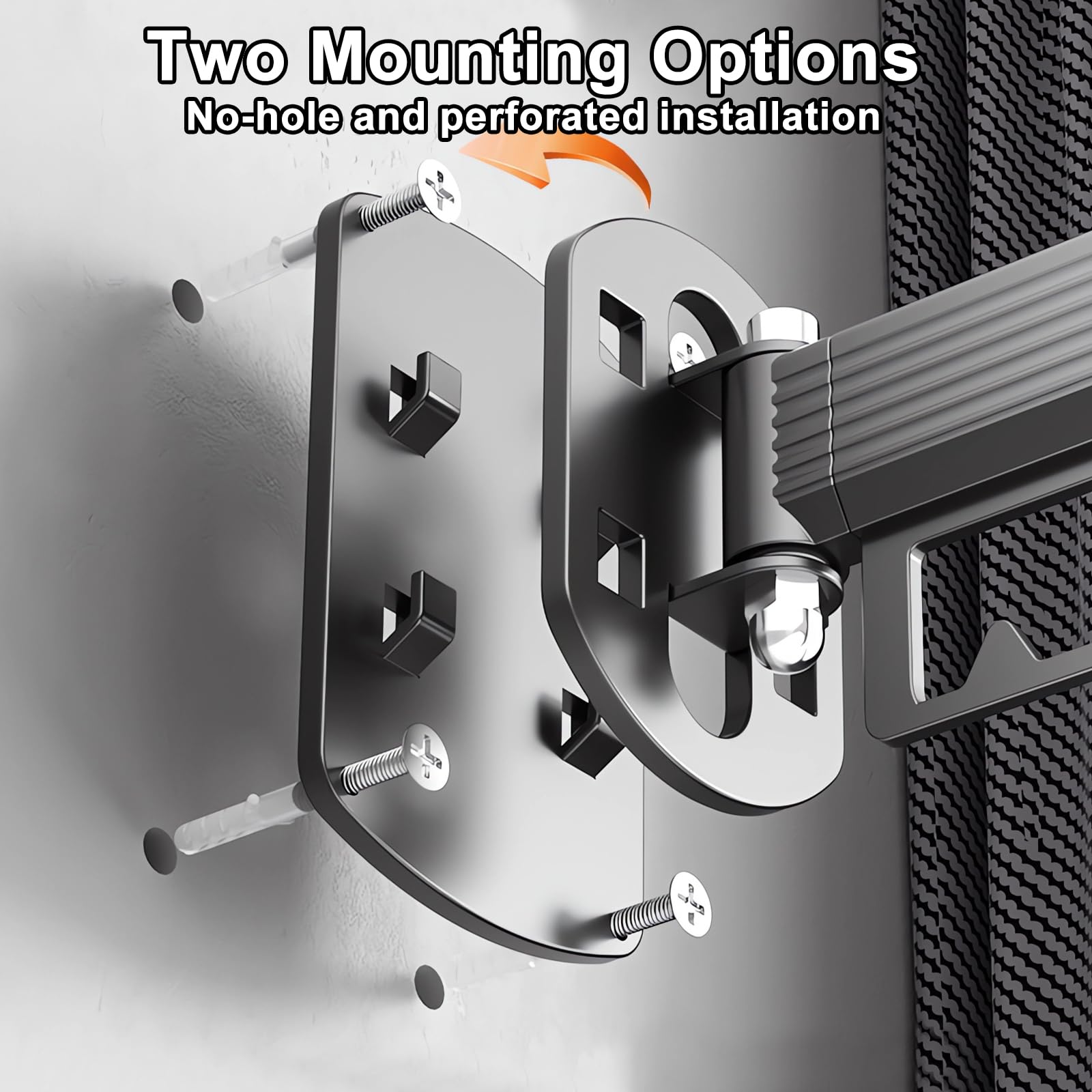 QruiLanTu Clothes Drying Rack Wall Mounted Retractable Clothes Drying Rack Space-Saver Laundry Drying Rack Collapsible(Tri-Fold) for Balcony, Laundry, Bathroom, Patio, Apartment, Dormitory(Dark Grey)