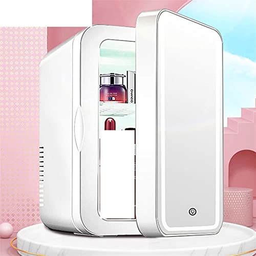 JOZZY Mini Fridge Beauty Refrigerator Skin Care Cosmetics Facial Mask Refrigerator Household with Mirror LED Mini 8L Dormitory Mini Refrigerator