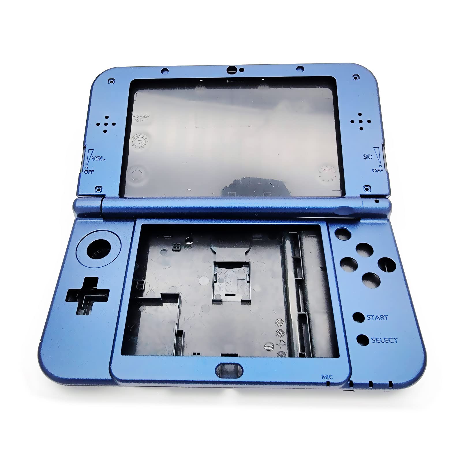New3DS XL Housing Case Shells Blue Color 5 PCS Set Replacement, for Nintendo New 3DS XL LL New3DSXL Handheld Game Console, Outer Casing Faceplate Top Back Cover Plates Spare Parts Accessories