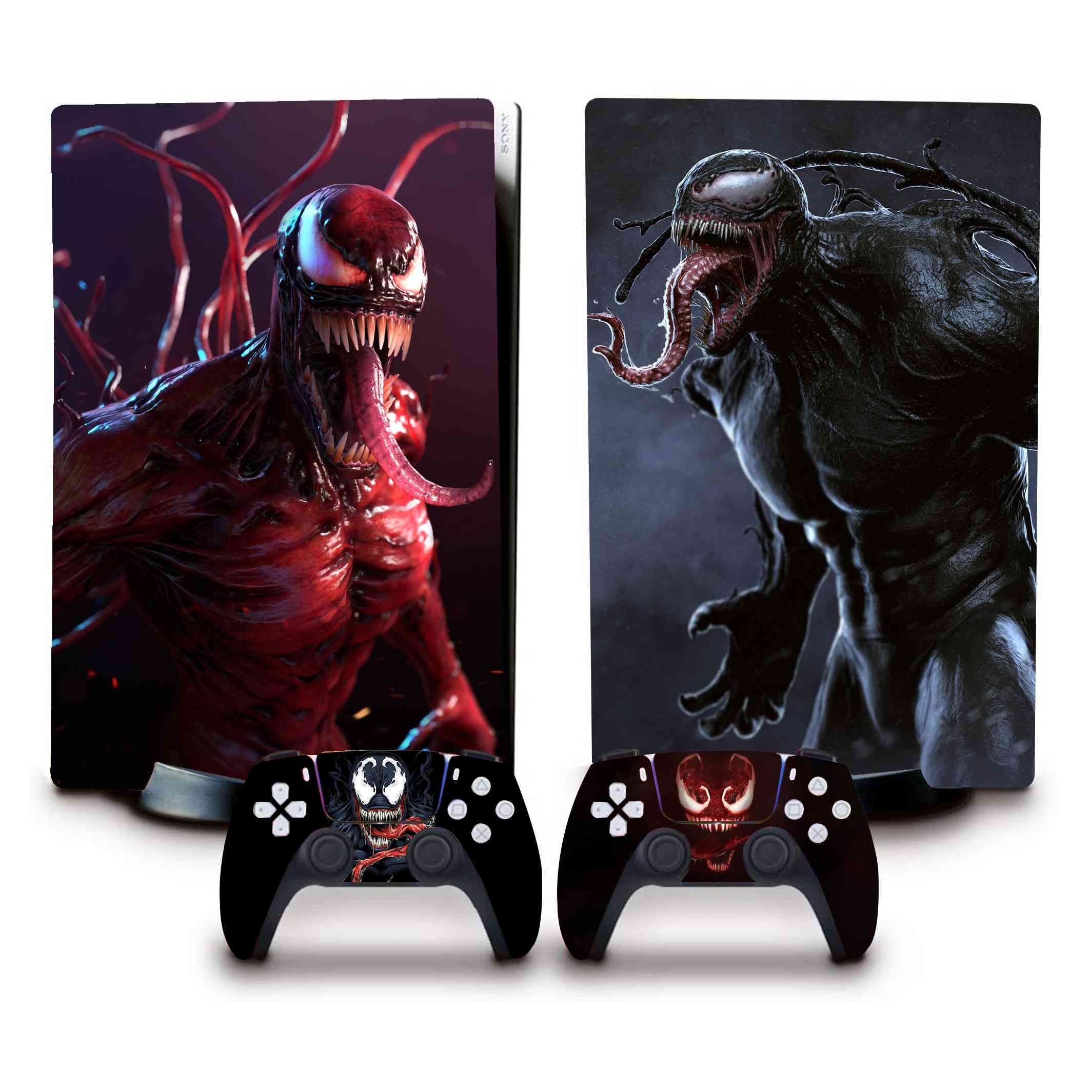 P-S5 Disc Version Skin for Console and Controllers Vinyl Sticker Play-Station 5 Skins Wrap Decal Cover Protective Accessories(Disc Edition)