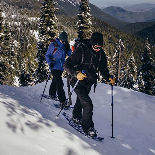 Norske Series Ligthweight Aluminum Frame Snowshoe Kit with Quick-Lock Trekking Poles, Heel Lift, Quick Release Bindings & XPE Ever-Flex Decking, Includes Waterproof Carry Bag, 25" Up to 200 lbs.