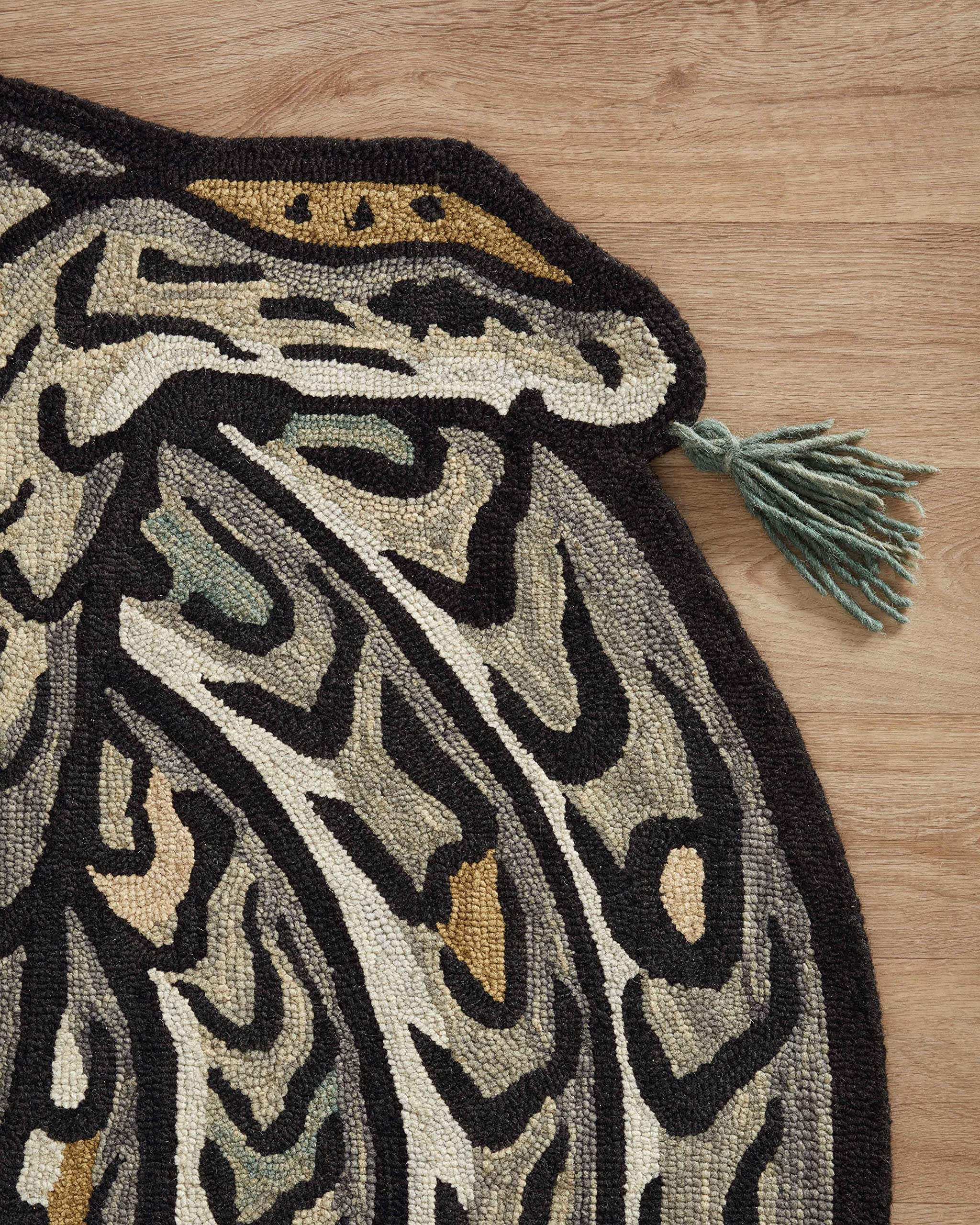 Loloi Justina Blakeney x Selby Grey/Multi 3'-0" x 3'-0" Round Accent Rug