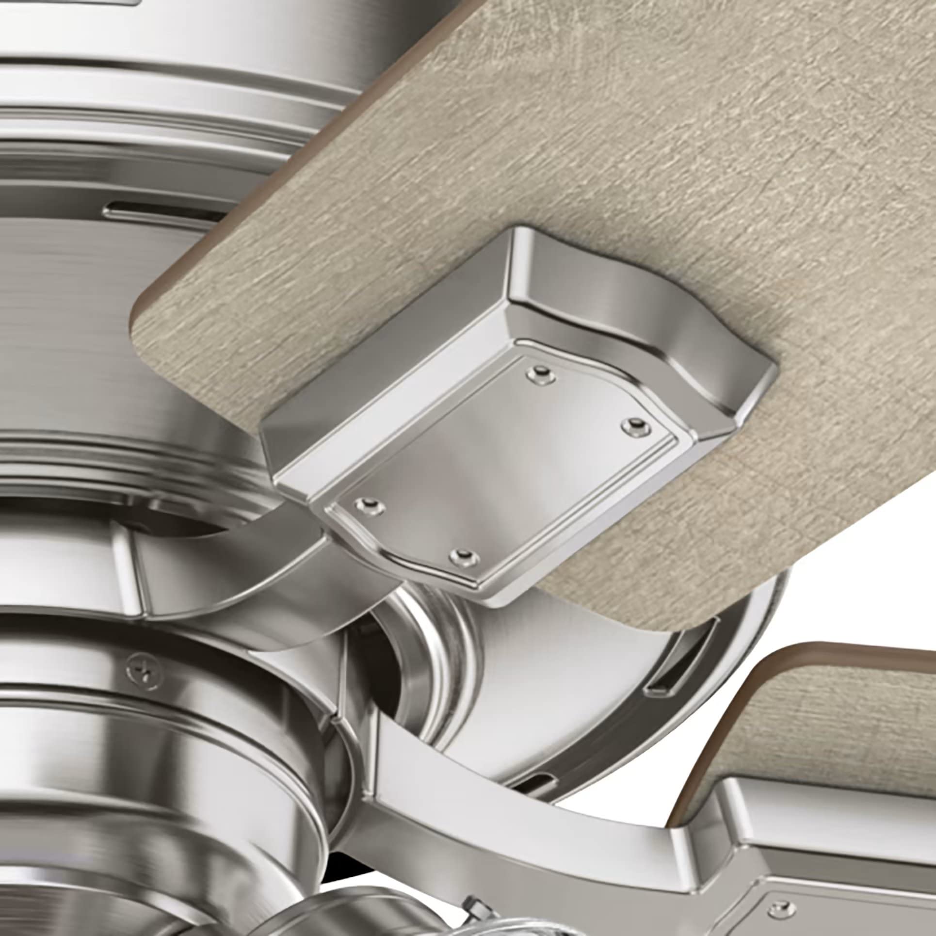 Hunter Fan 52 Inch Casual Brushed Nickel Finish Indoor Ceiling Fan With LED Light Kit and Remote Control (Renewed)