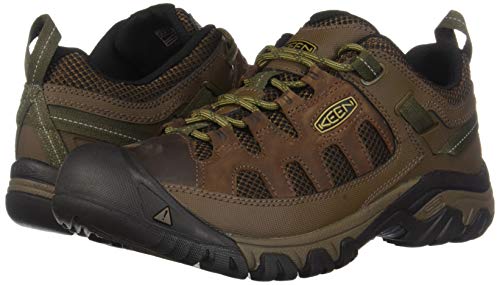 KEEN Men's Targhee Vent Low Height Breathable Hiking Shoes, Cuban/Antique Bronze, 14