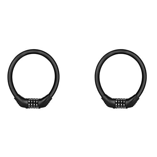 MACIMO 2X Digital Bicycle Chain Lock Mountain Bike Lock Portable Security Anti-Theft Lock Bike Cable Code Password Lock-Black
