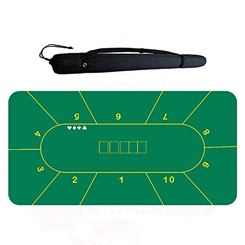 Poker tableclothPoker Felt Table Cover Poker Mat, Portable Rubber Non-Slip Poker Table for Poker Games, Blackjack, Casino (Color:A)