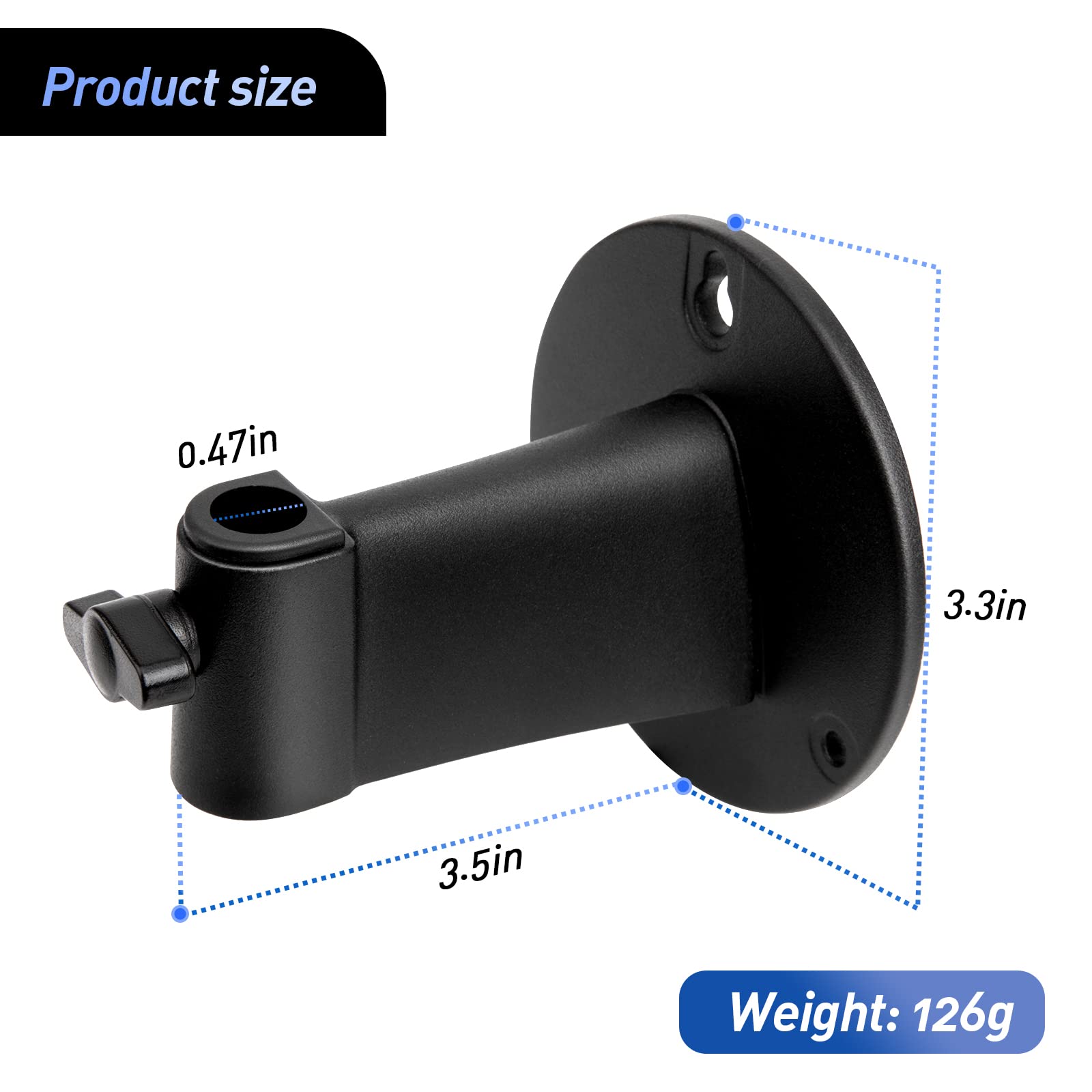 Microphone Wall Mount Boom Arm - Microphone Wall Mount for Mic holder,Horizontal Mounting Wall,Space Saving Desktop Metal Mic Stand Clamp by SUNMON