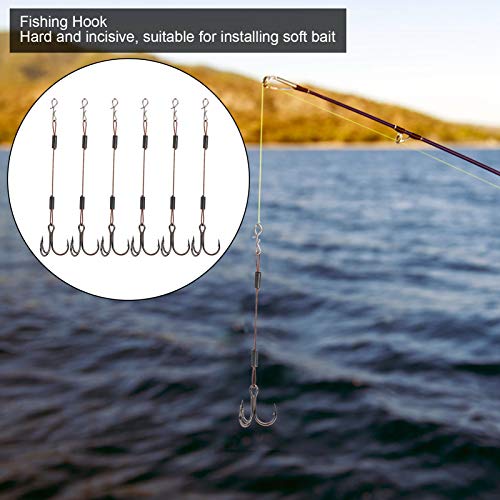 Milltrip 2Set Triple Barbed Fish Hook Fish Hook Reusable Incisive Lure Bait Barbed Hooks Kit Accessories Fishing Tools