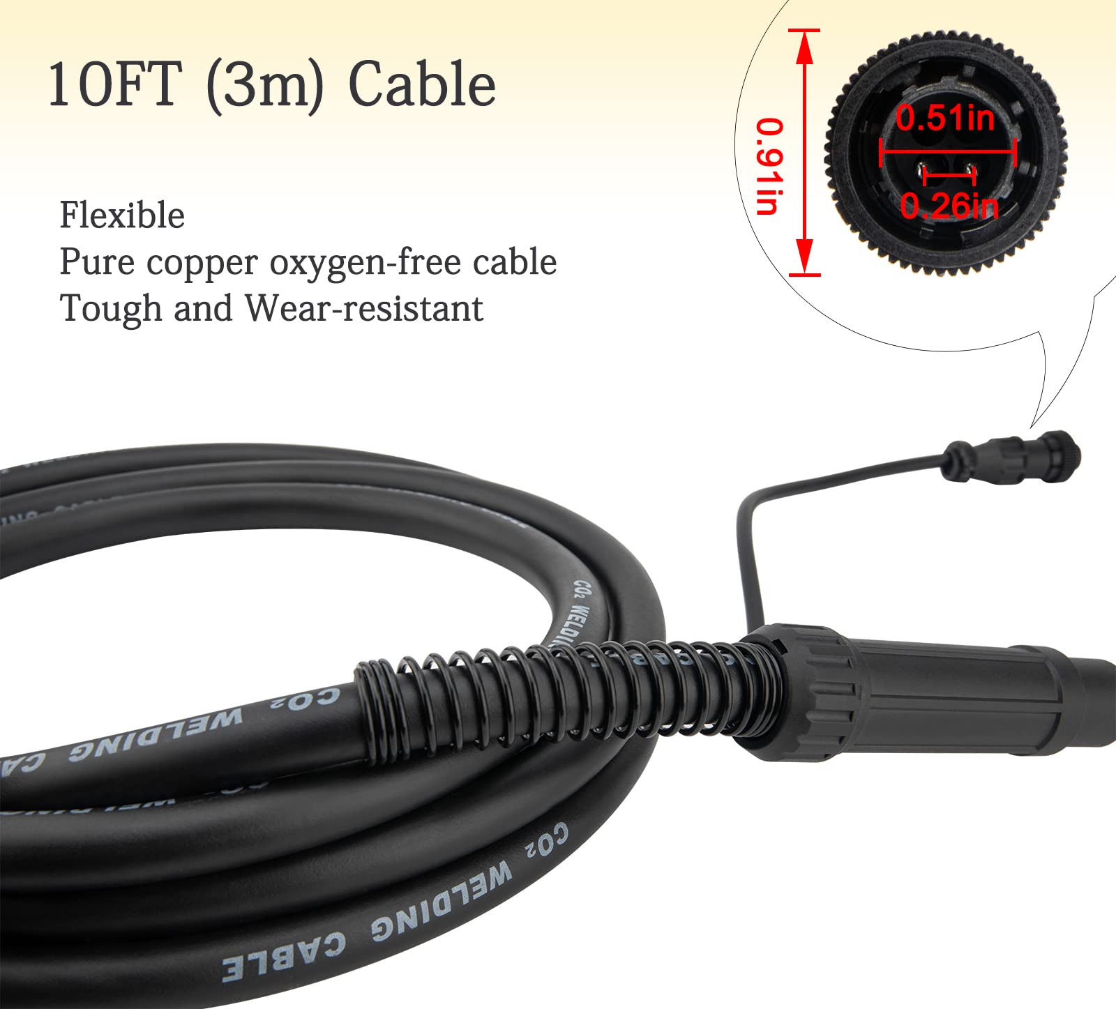 MIG Welding Gun Torch Stinger, Flexible MIG Gun 100A 10ft Compatible with Miller M-100 M-10#248282 - Mig Welder Stinger