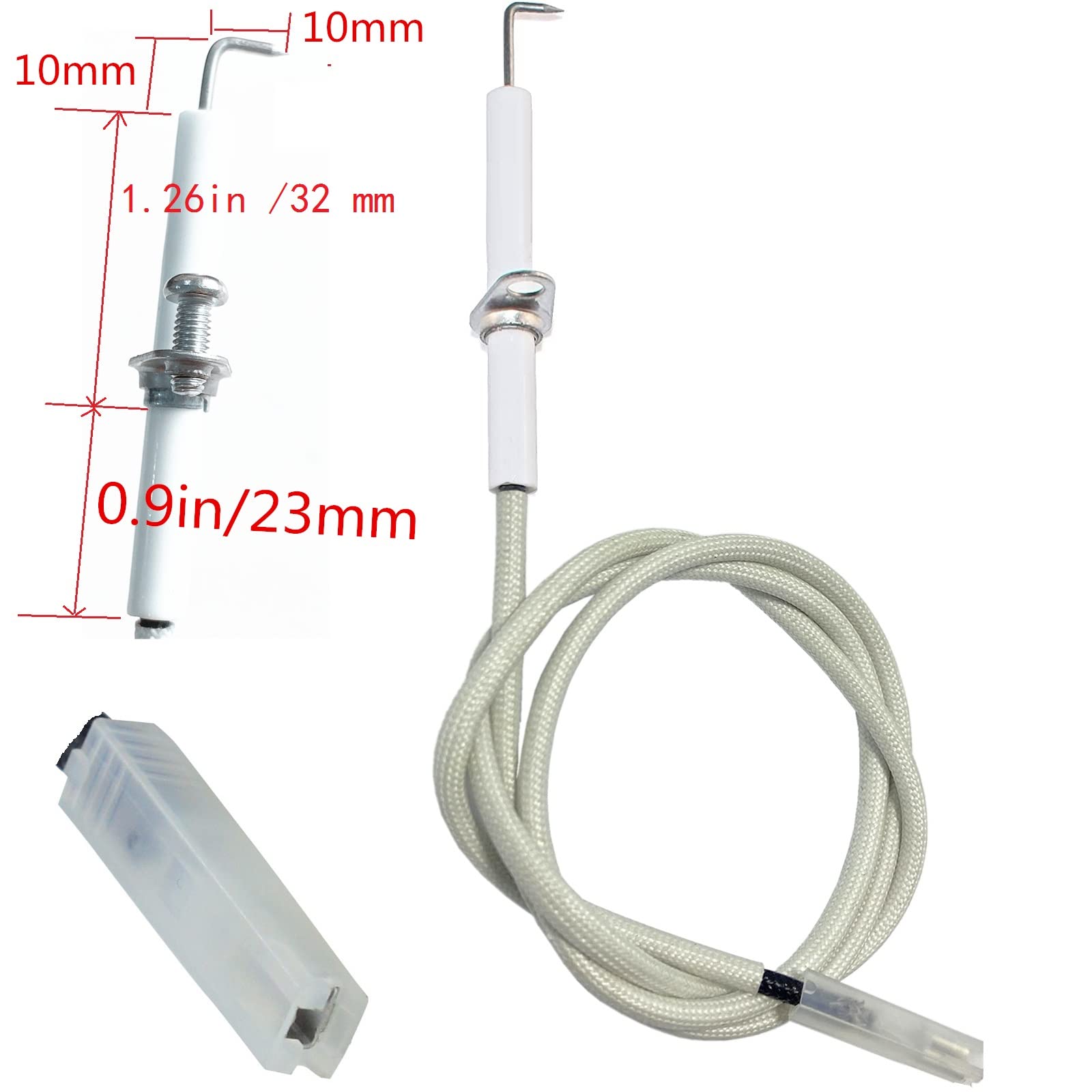 MCAMPAS 3 Packs Grill Igniter Wire kit & Ceramic Electrode Replacement Parts for Select Gas Grill Models by Aussie, BBQ Grillware and Others
