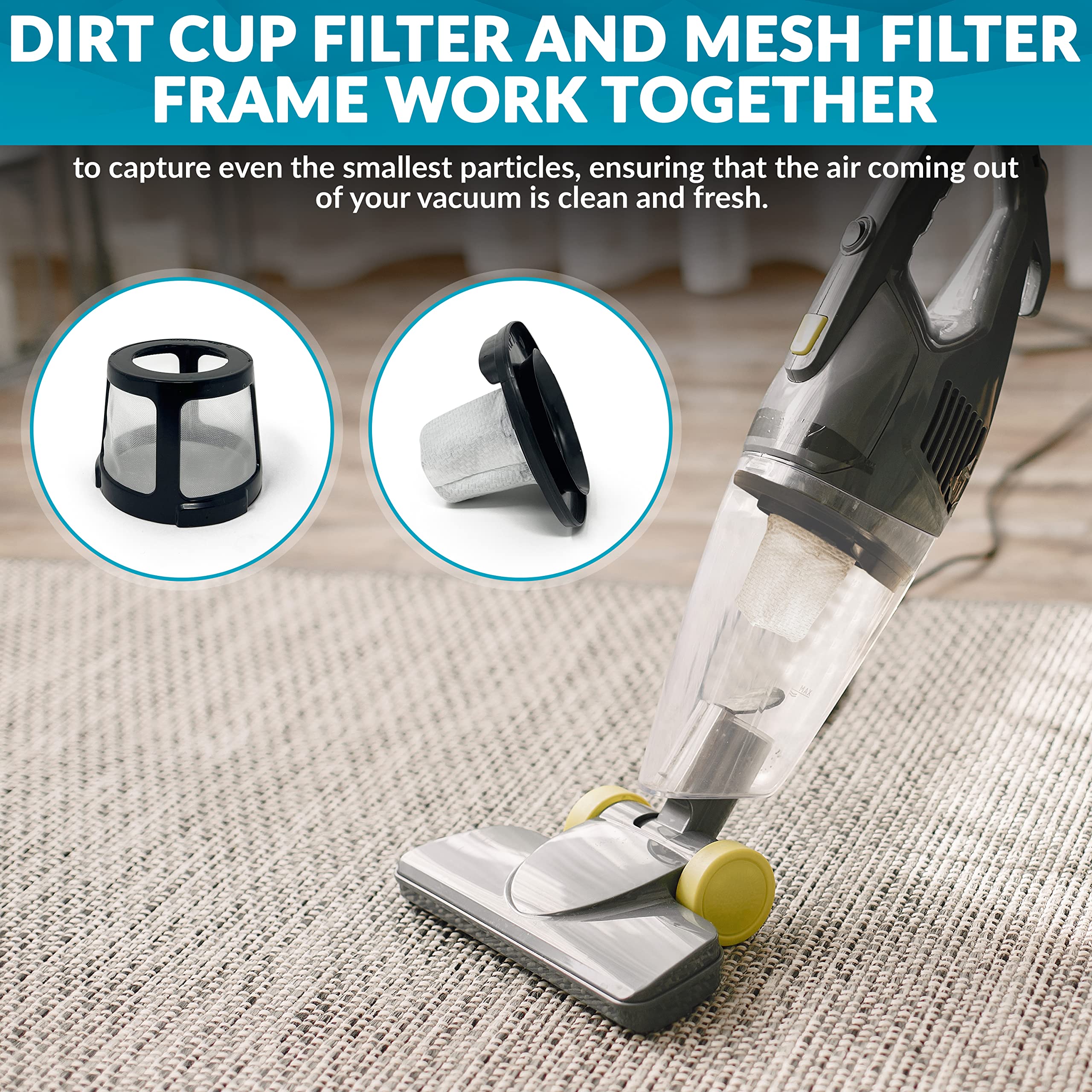 Pet Multi Surface Floor Cleaner Bissell Ready Clean Parts Bundle - Includes Brush Roll, Dirt Cup Filter Replacement , Mesh Filter Frame : Part 1616332,1616322,1614204