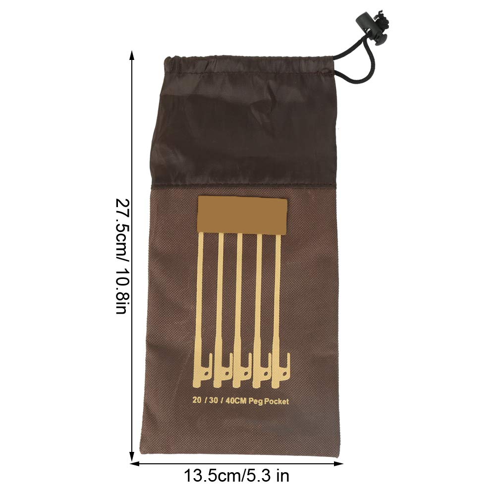 Keenso 2 Pcs Portable 600D Oxford Cloth Camping Nail Bag Camping Tent Stake Bag Tent Nail Hammer Stake Storage Bag