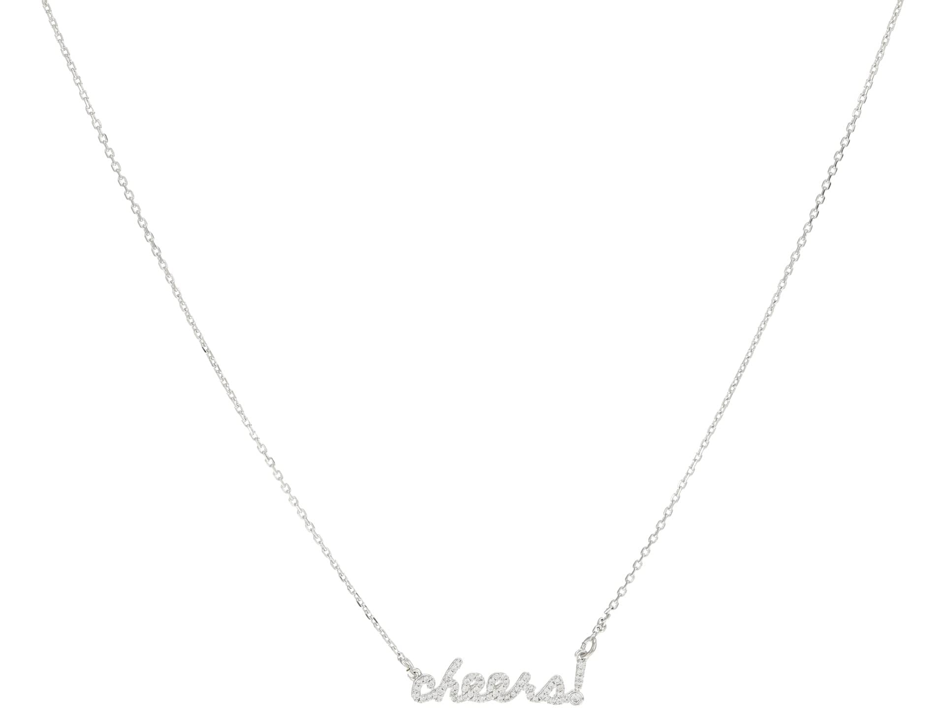 Kate Spade New York Say Yes Cheers Pendant Clear/Silver One Size