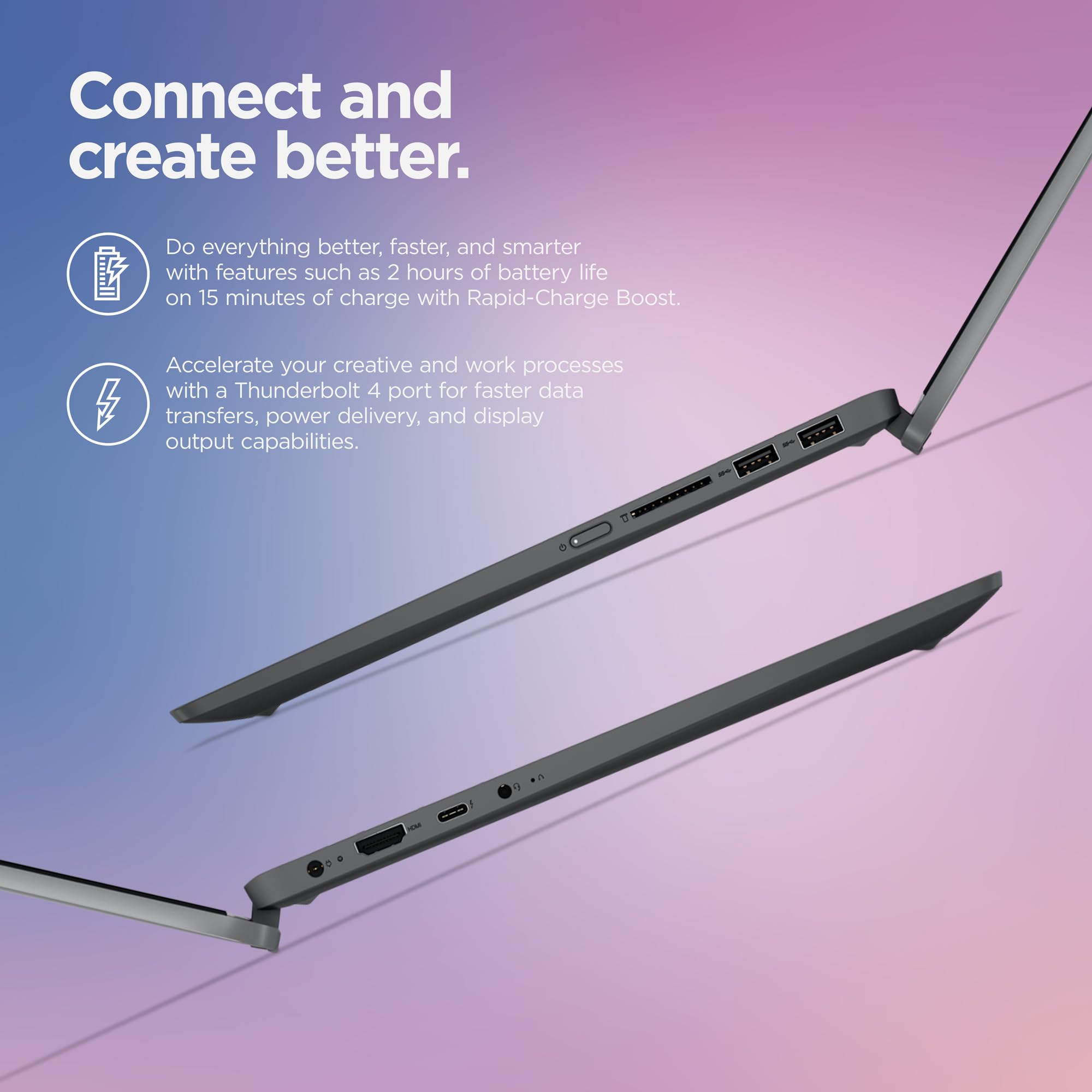 Lenovo IdeaPad Flex 5i - (2023) - Everyday Notebook - 2-in-1 Laptop Computer - Windows 11-14" WUXGA Touchscreen - 8GB Memory - 256GB Storage - Intel Core i3-1215U - Fingerprint Reader - Storm Grey